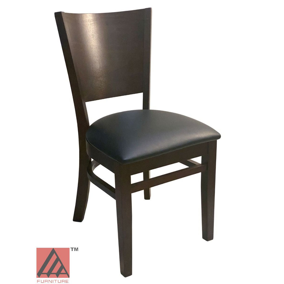 AAA Furniture Wood Back 35" Walnut Wood Chair with Grade 4 Vinyl Seat ...