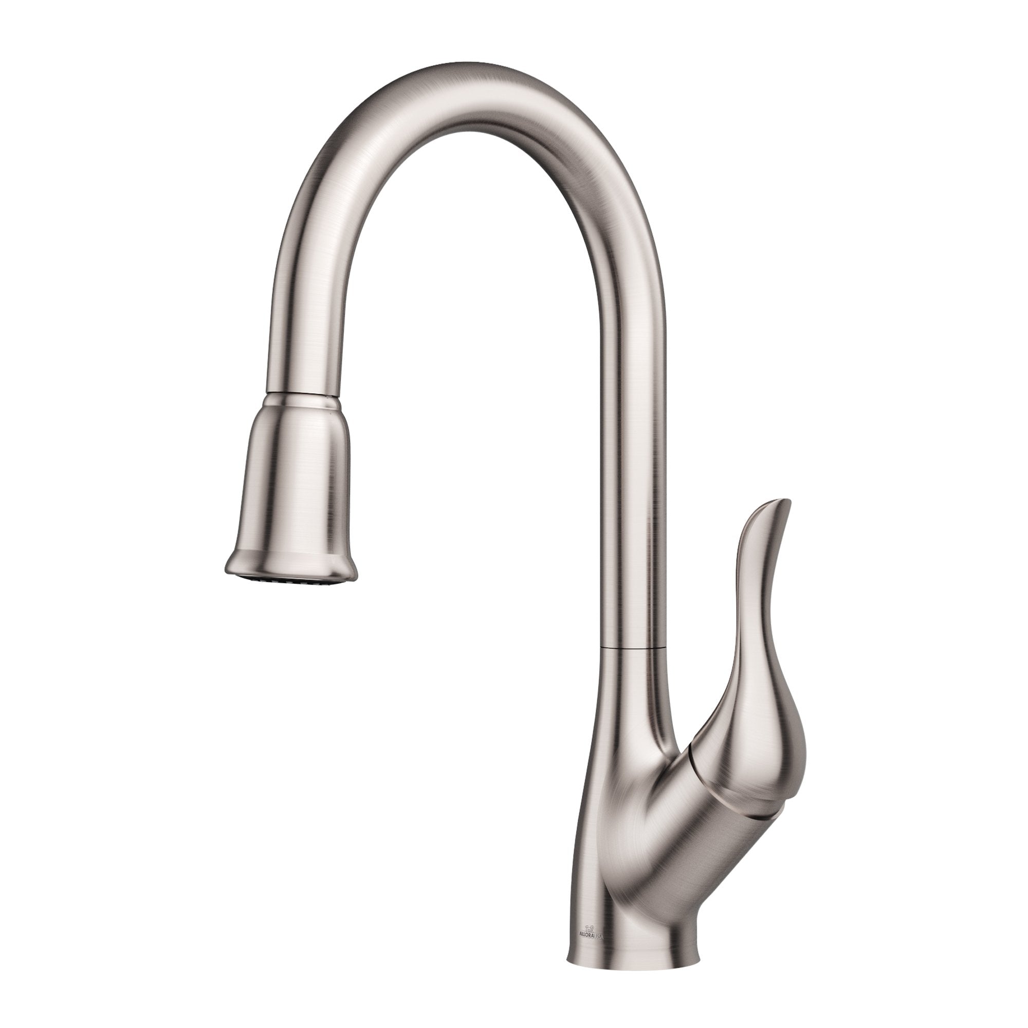 Allora USA Single Handle Pull-Down Brushed Nickel Finish Kitchen Fauce ...
