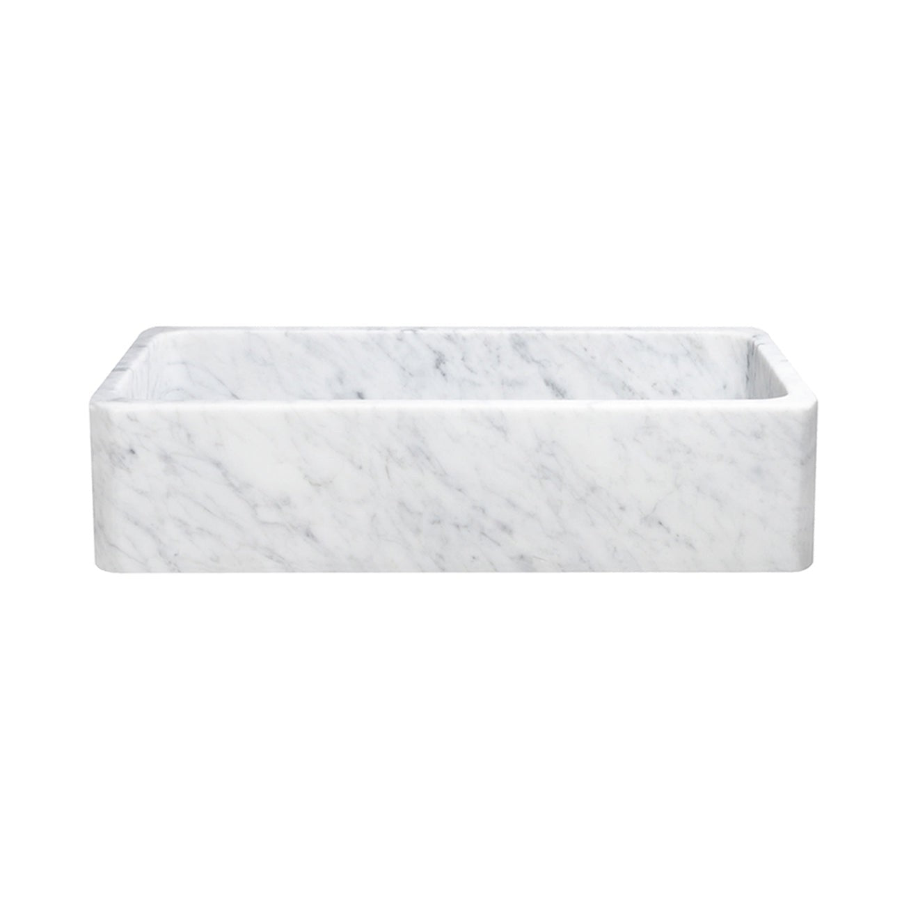 Allstone Group Marble 42″ Carrara White Straight Front Rectangular Far ...