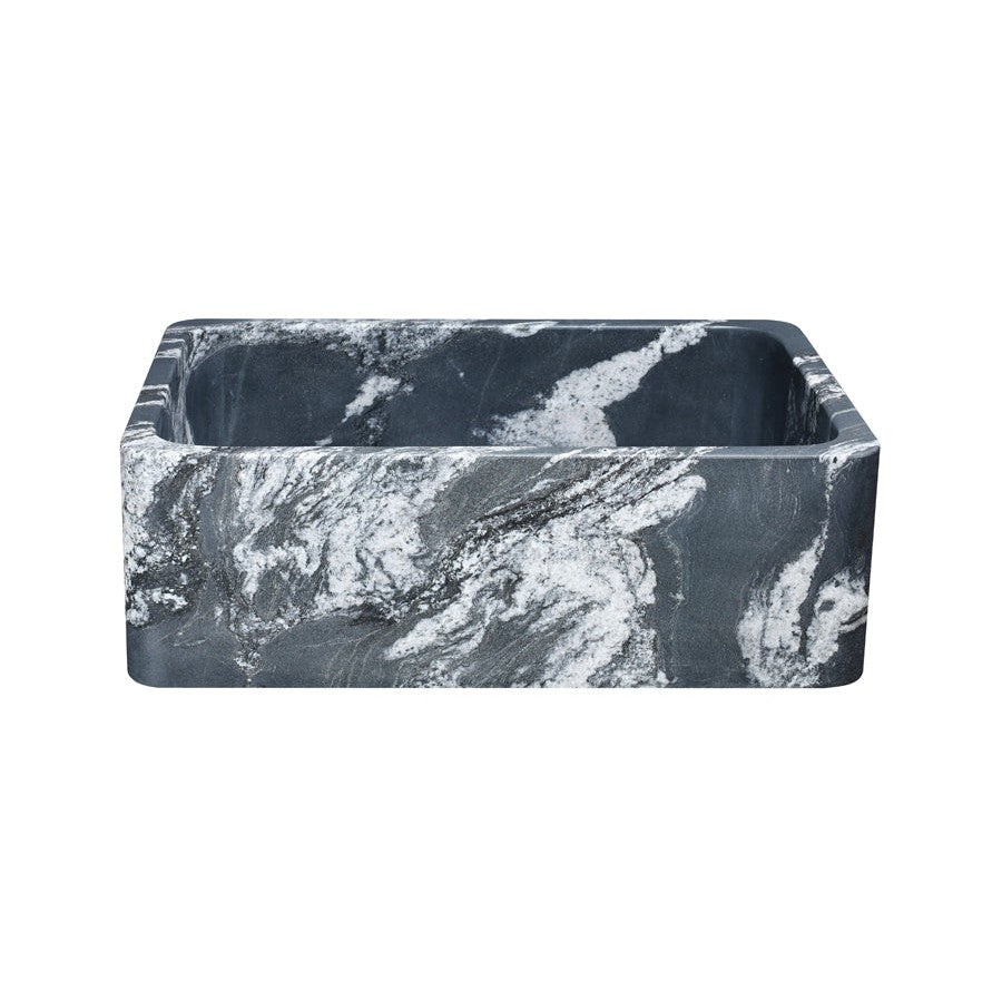Allstone Group Quartz 30″ Black Glacier Straight Front Rectangular Far ...