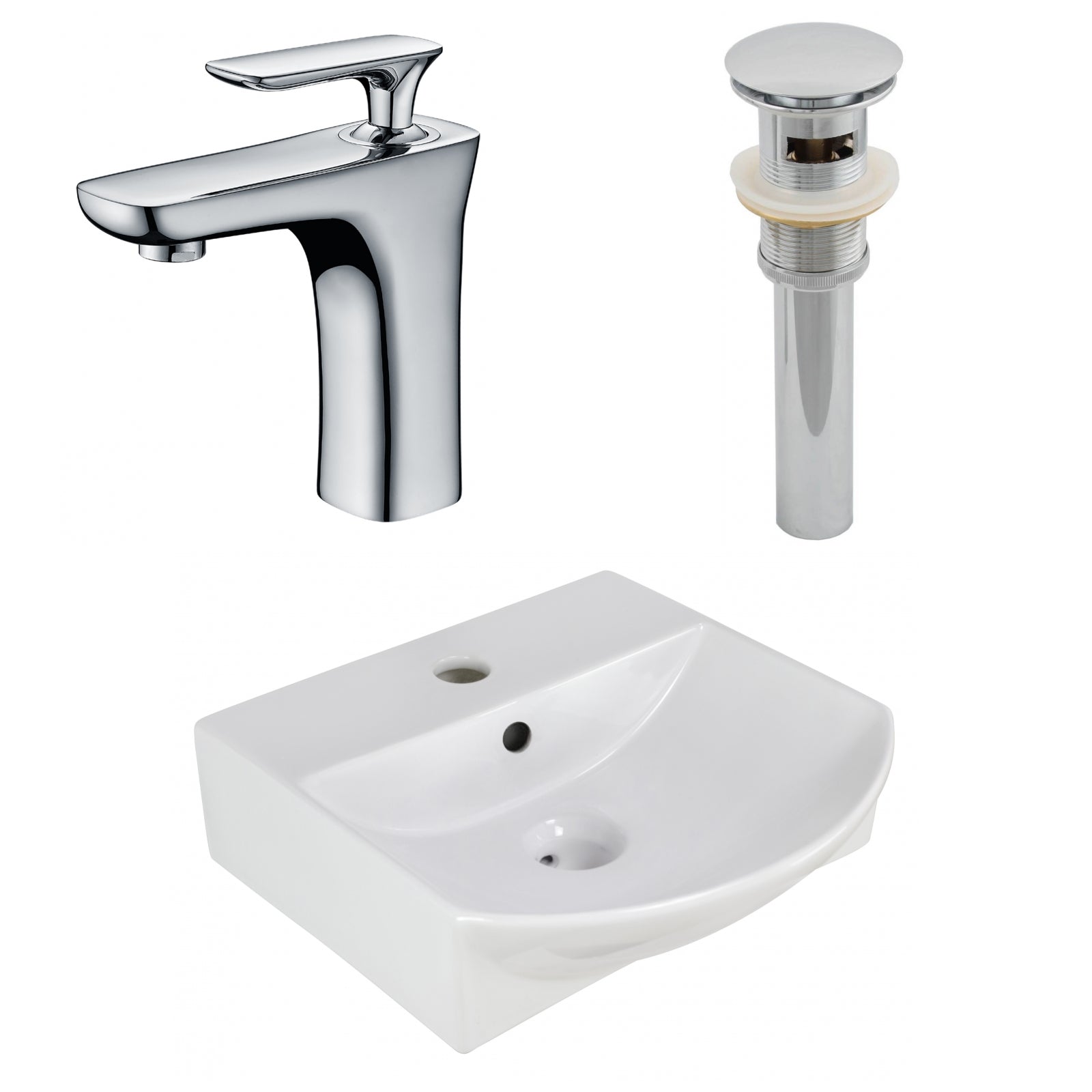 American Imaginations AI-26556 14" White Rectangular Wall Mount Modern ...