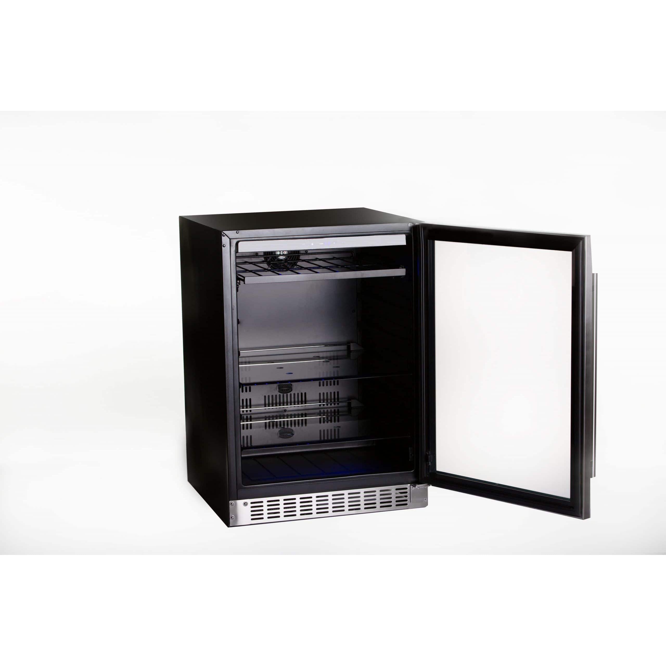 Azure 2.0 24" 5.6 Cu.Ft. Undercounter Beverage Center With Stainless T ...