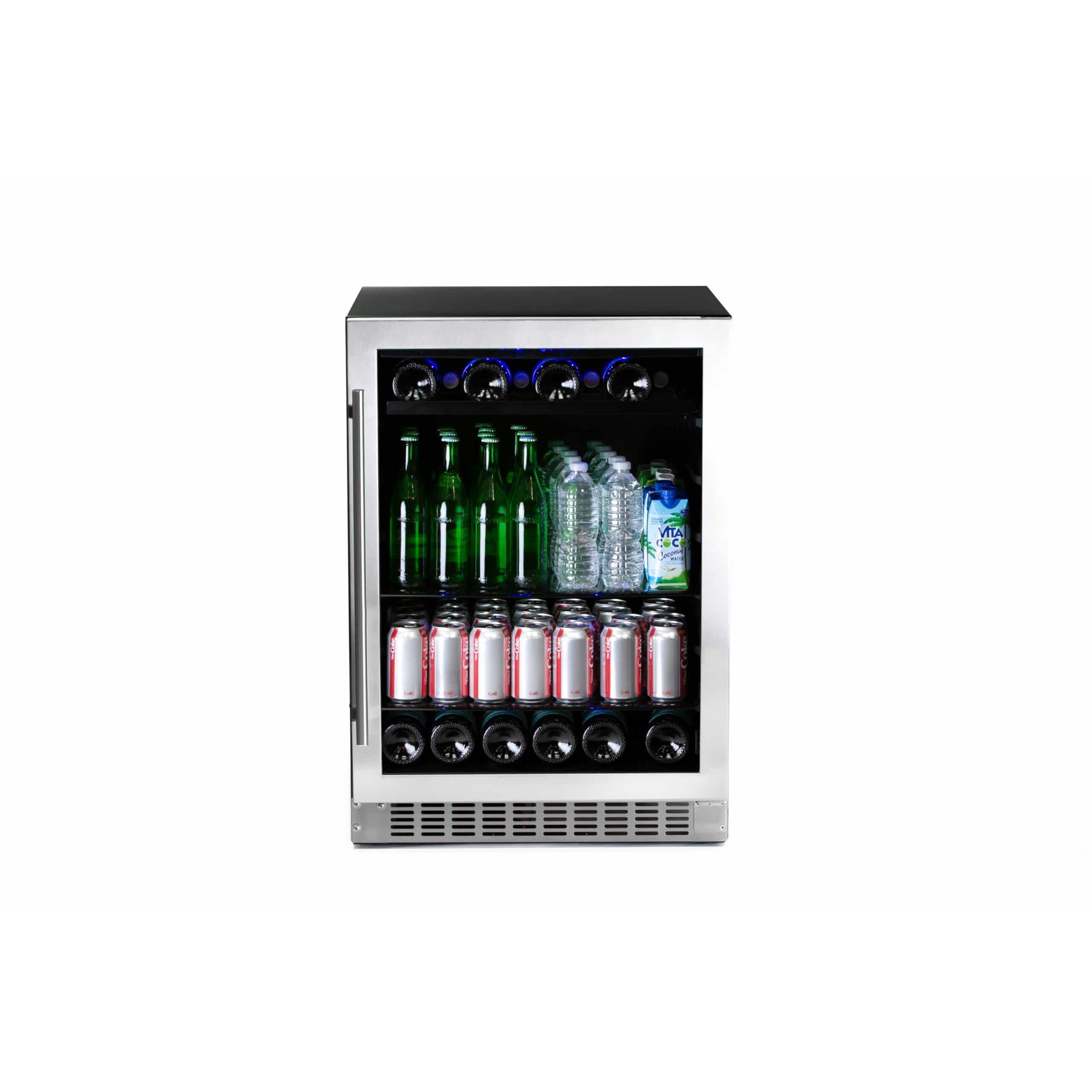 Azure 2.0 24" 5.6 Cu.Ft. Undercounter Beverage Center With Stainless T ...