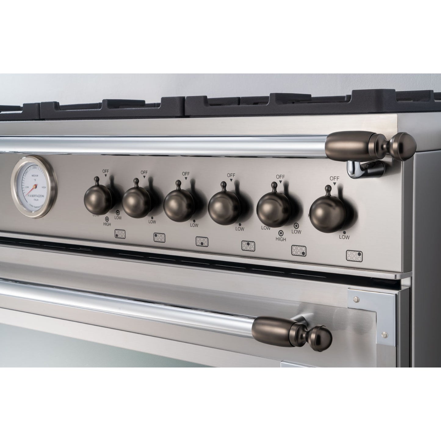 Bertazzoni Collezione Metalli Black Nickel Decor Set for Heritage Seri – Kitchen Oasis