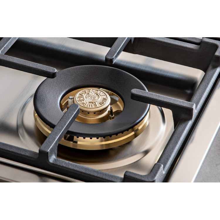Bertazzoni Professional Series 36" 6 Brass Burners Stainless Steel Dro ...