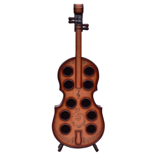 Costway 10 Bottles Violin Cello Wood Wine Rack – Kitchen Oasis