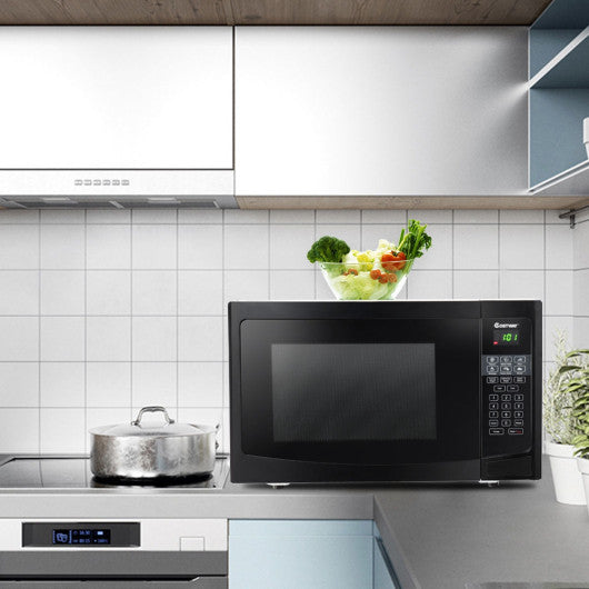Costway 1.1 Cubic Feet Programmable Microwave Oven 1000W LED Display ...