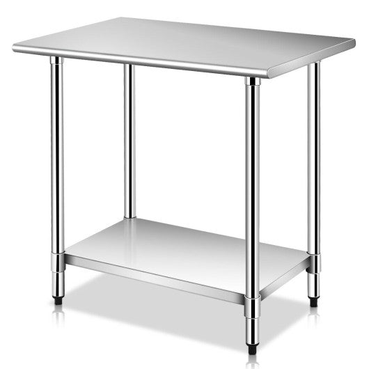 Costway 24" x 36" Commercial Kitchen Stainless Steel Work Prep Table ...
