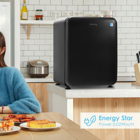 Costway 2.4 Cubic Feet Black Compact Refrigerator Auto Defrost Mini Fr ...