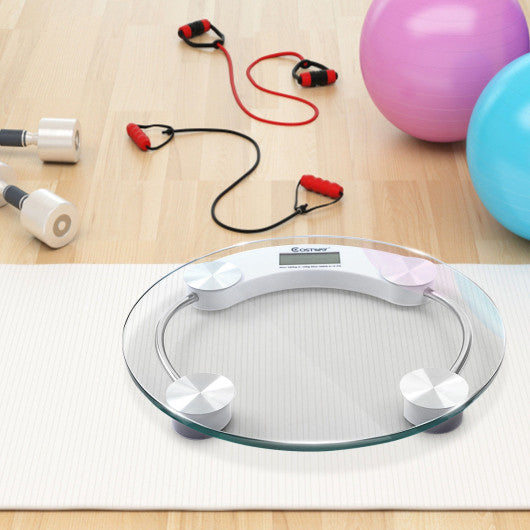 Costway 396 lb Personal Bathroom Round Digital Weight Scale – Kitchen Oasis