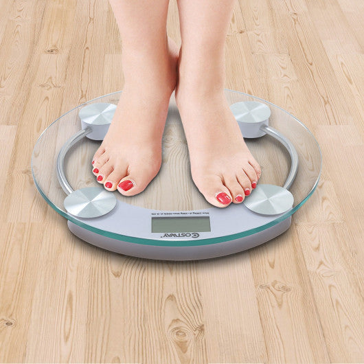 Costway 396 lb Personal Bathroom Round Digital Weight Scale – Kitchen Oasis