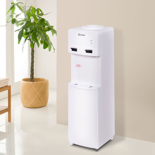 Costway 5 Gallon Compressor Top Loading Cold Hot Water Dispenser ...