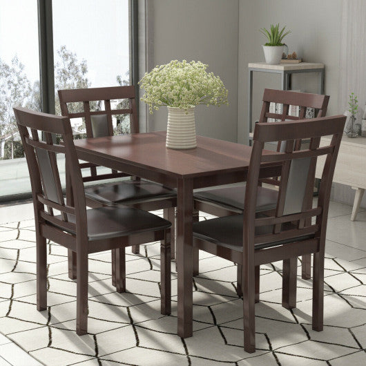 Costway Dining Table Kitchen Breakfast Dining Room Furniture Rectangle ...