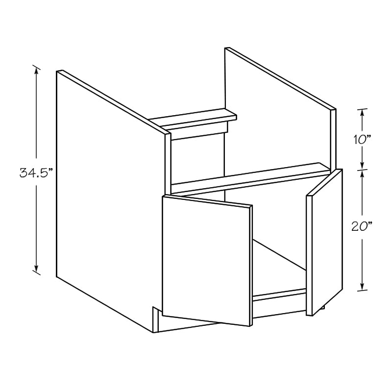 Domain Cabinets Impression 30" x 35" With 1 False Drawer and 2 Doors W ...