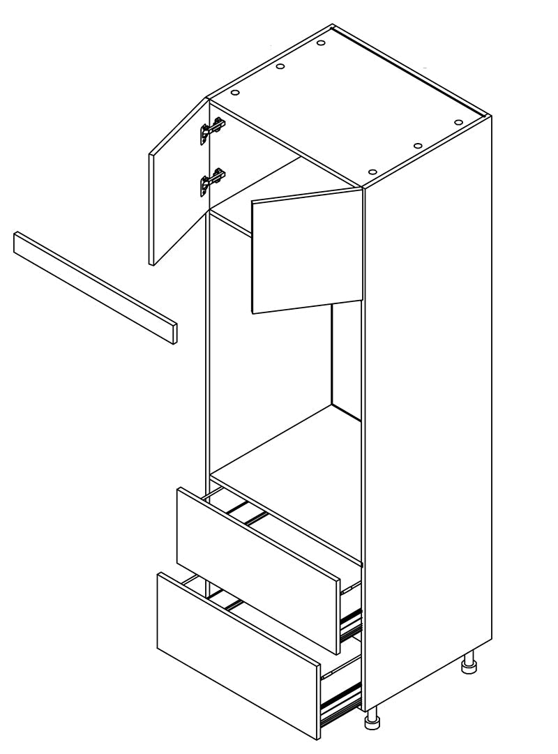 Domain Cabinets Pacific 30" x 84" With 2 Doors and 2 Drawers White Sha ...