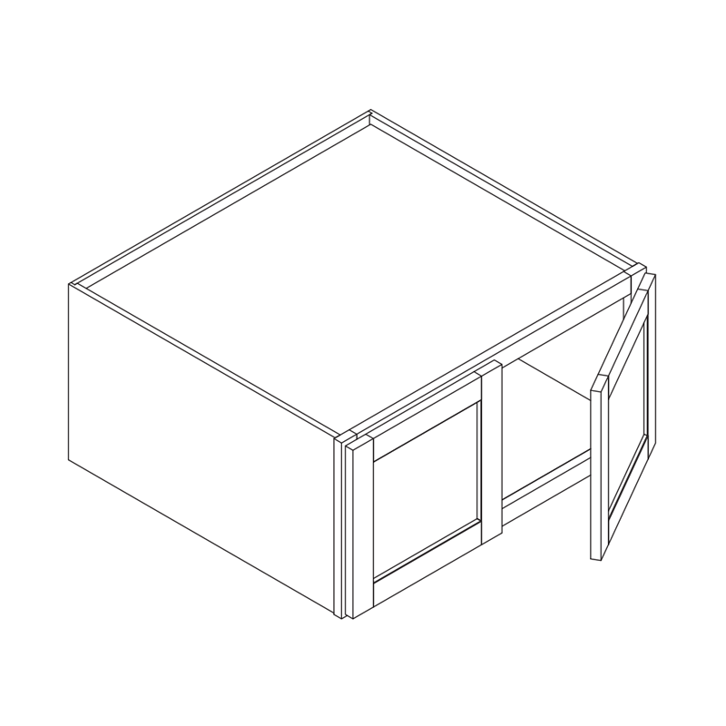 Domain Cabinets W361524-CSG-SD Coastal Shaker 36" x 15" With 2 Doors G ...