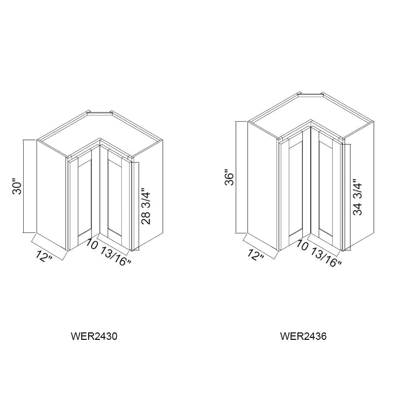 Domain Cabinets WER2436-SWS-NG Supreme 24" x 36" With 1 Folding Door W ...