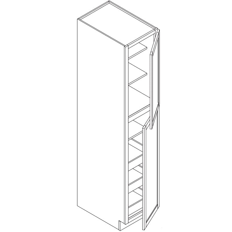 Domain Cabinets WP189027-PMG-JK Pearl 18" x 90" With 2 Doors and 6 She ...