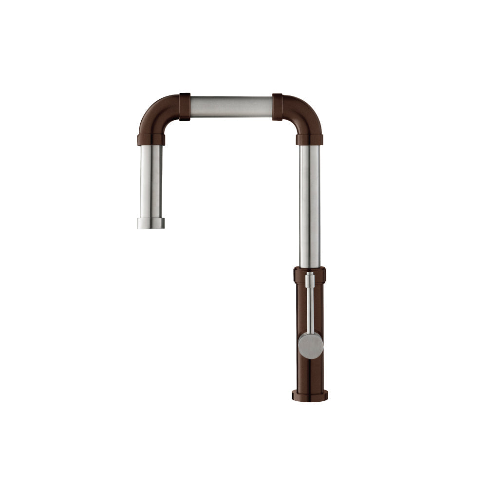 Flusso Faucets Klassiker Tanz 16" Single Hole Vortex Brown Stainless S ...