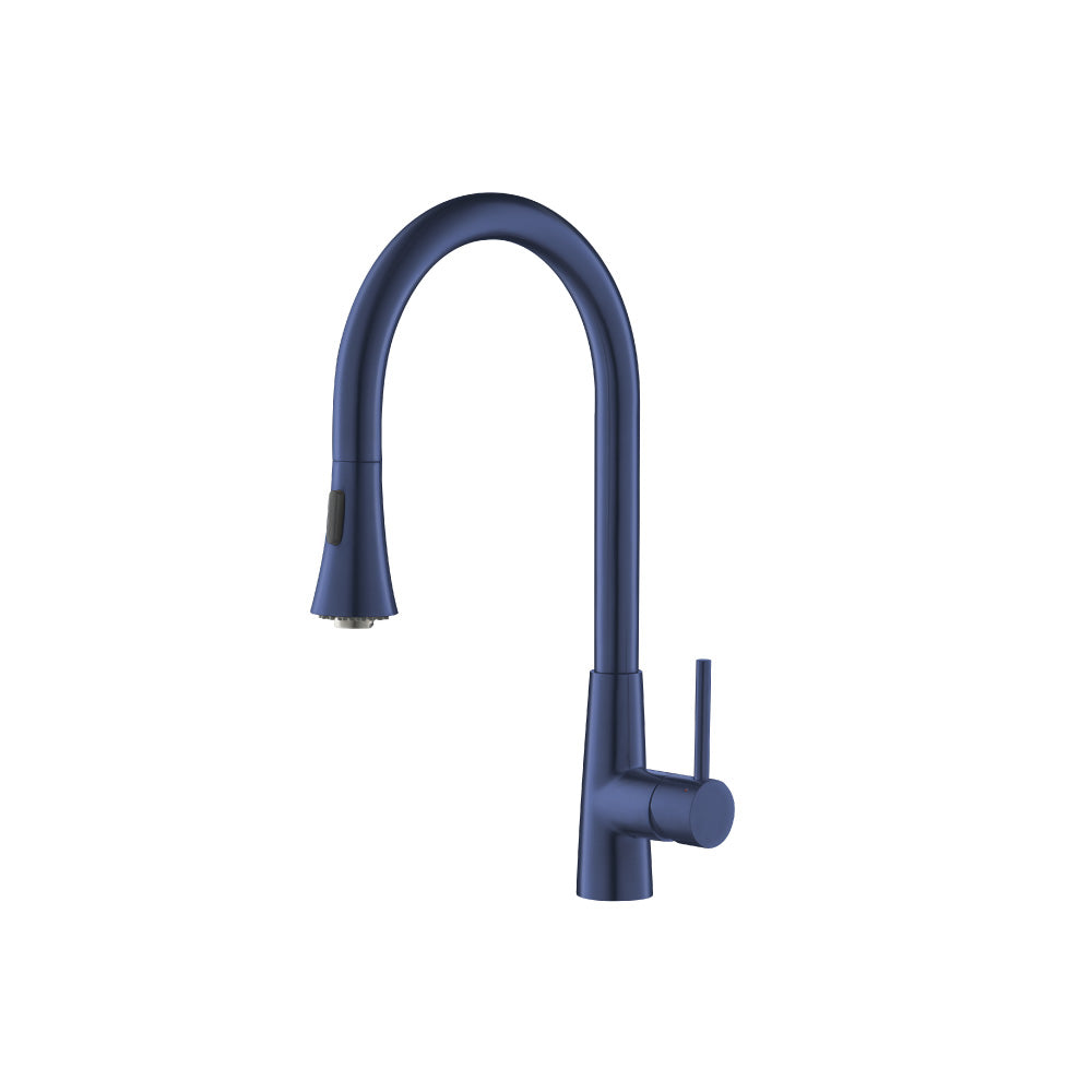 Flusso Faucets Klassiker Zest 18" Single Hole Navy Blue Stainless Stee ...