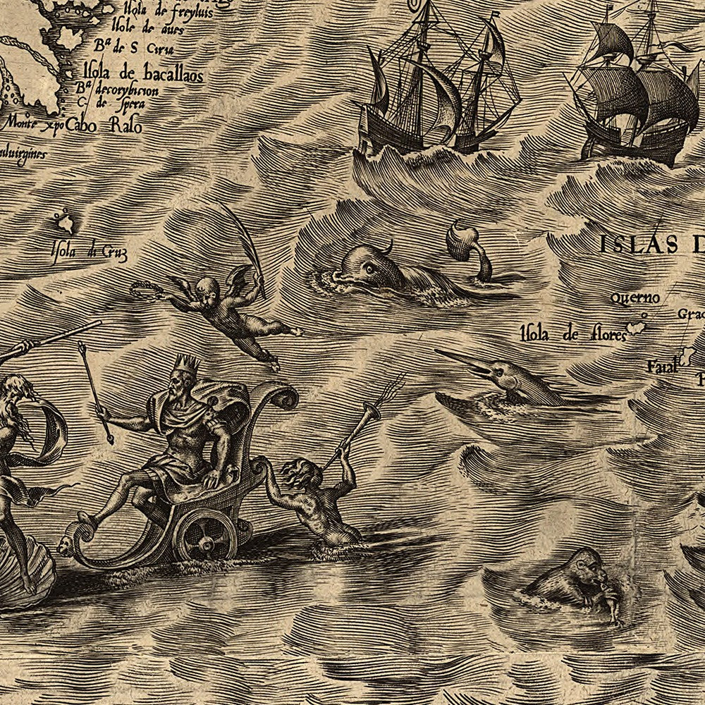 HomeRoots 20" x 24" Vintage 1562 Map of Early Americas Wall Art ...