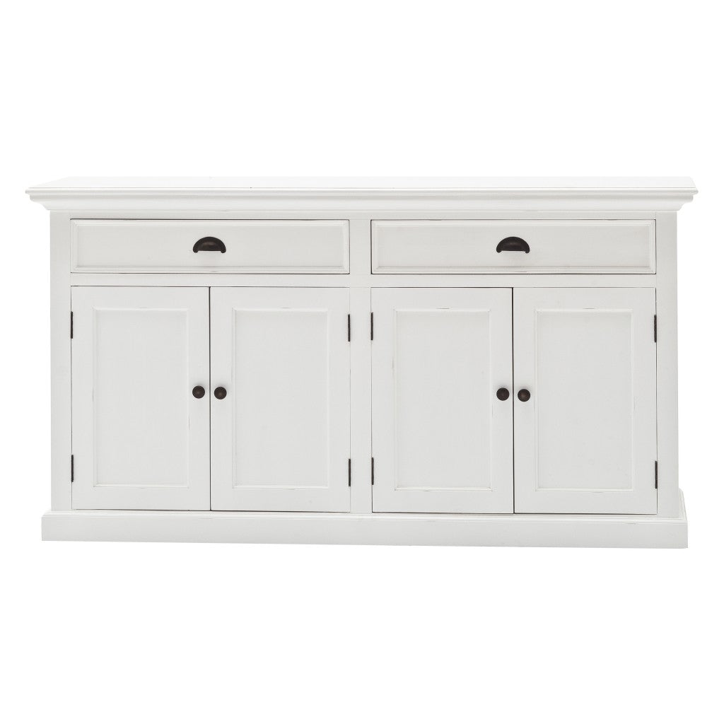 HomeRoots Modern Farmhouse Buffet Server in White Finish – Kitchen Oasis