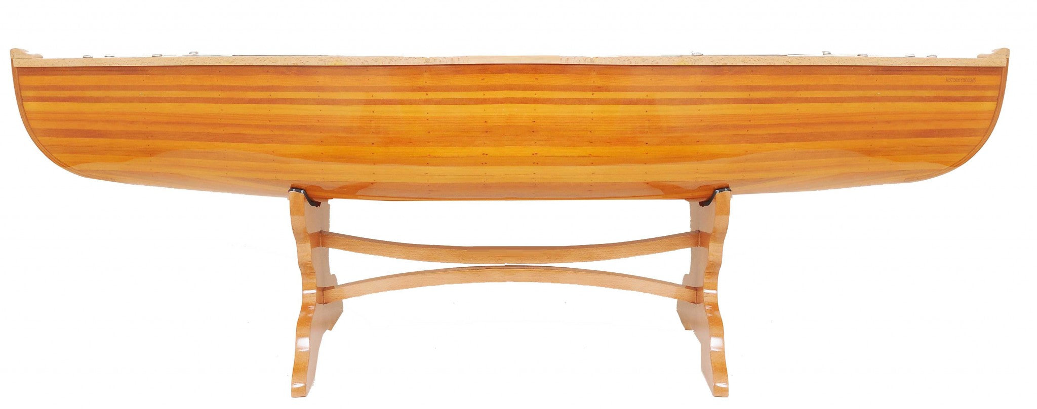 HomeRoots Natural Solid Wood And Glass Canoe Coffee Table – Kitchen Oasis
