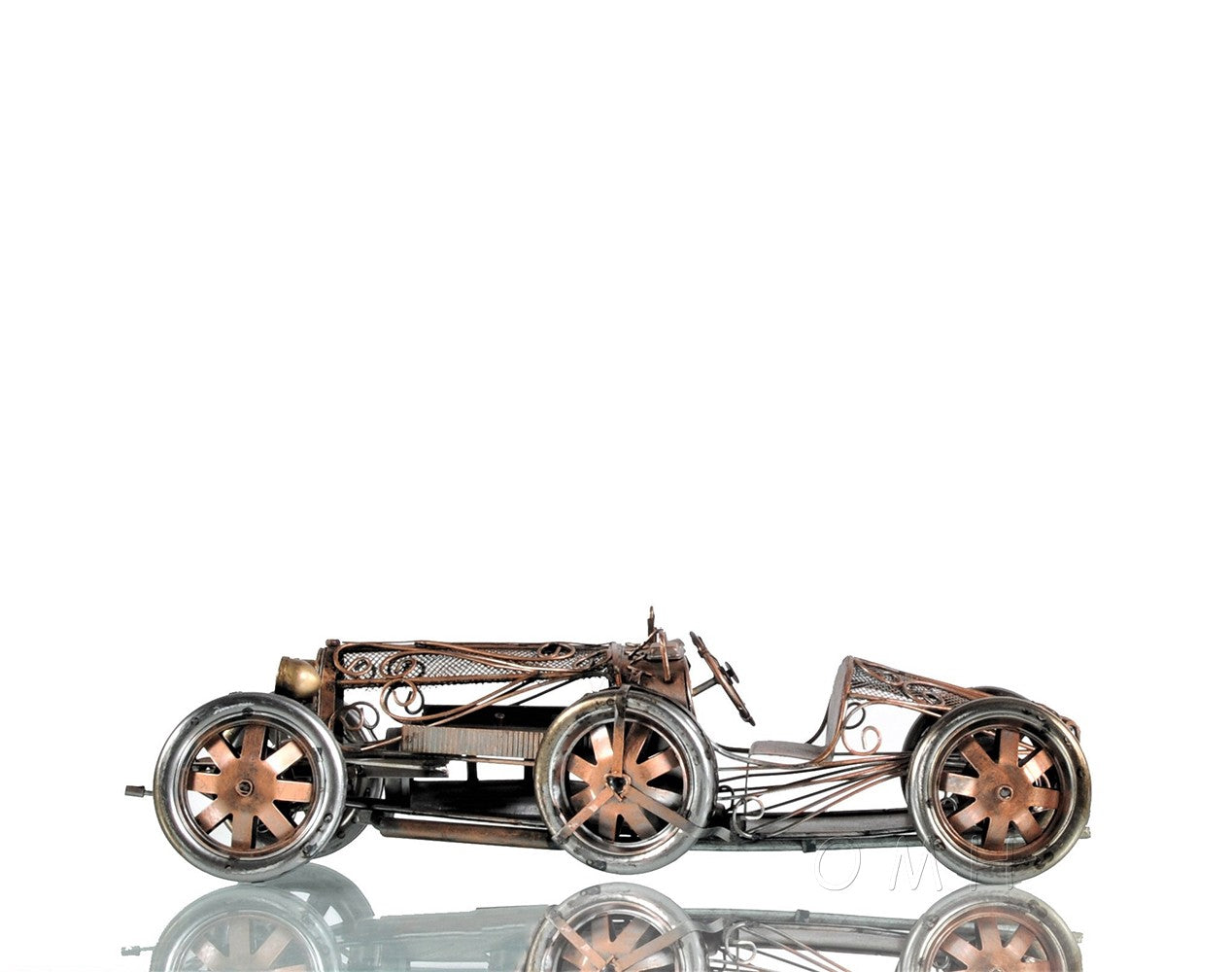 HomeRoots c1924 Bugatti Bronze and Silver Open Frame Racecar Sculpture ...