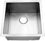 Homeplace Conroe 18" Stainless Steel Zero-Edge Farmhouse Sink by Chemc ...