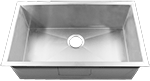 Homeplace Crockett 30" Stainless Steel Zero-Edge Farmhouse Sink by Che ...