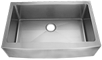 Homeplace Marshall 33" Stainless Steel Zero-Edge Farmhouse Sink by Che ...