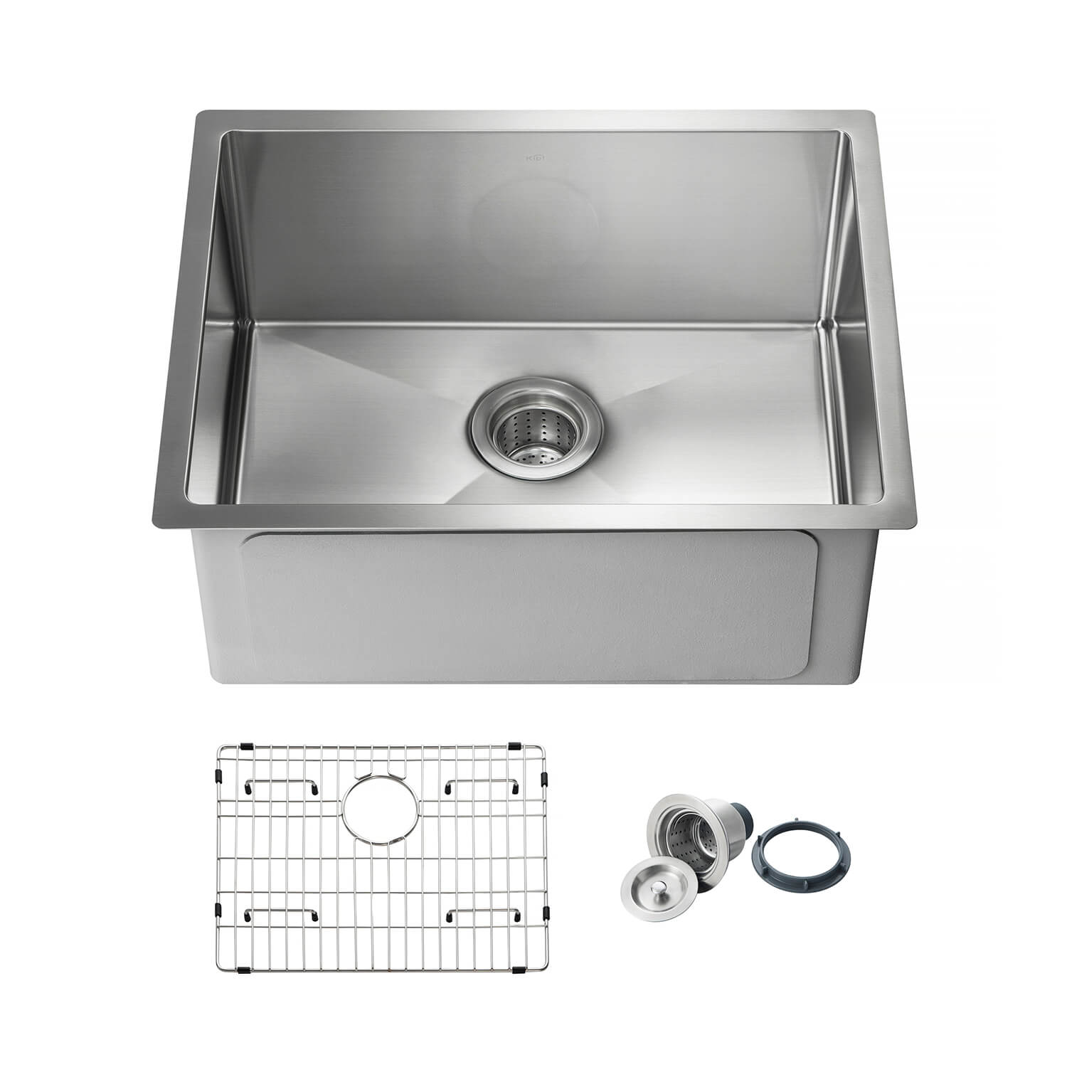 Kibi 23" x 18" x 10" Handcrafted Undermount Single Bowl Kitchen Sink W ...