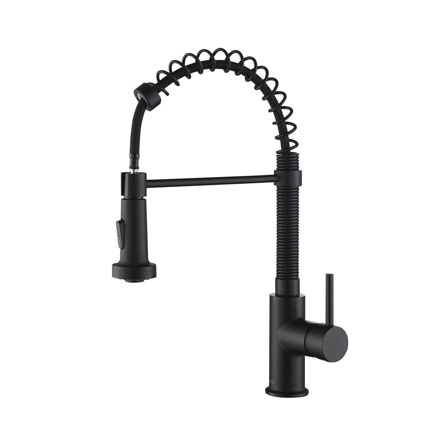 Kibi Aurora Single Handle High Arc Pull Down Kitchen Faucet In Matte B ...