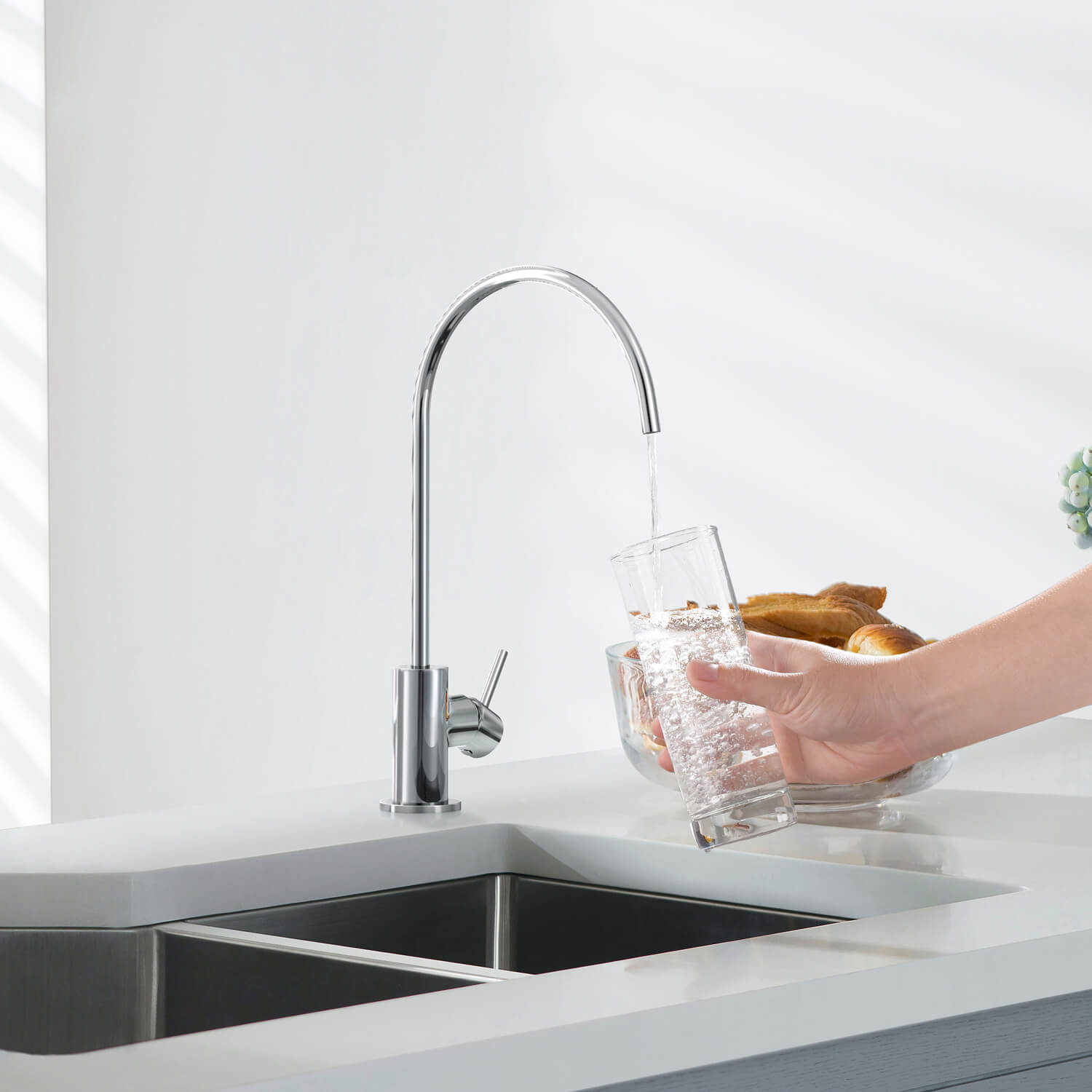 Kibi Circular Water Filtration Faucet in Chrome Finish – Kitchen Oasis
