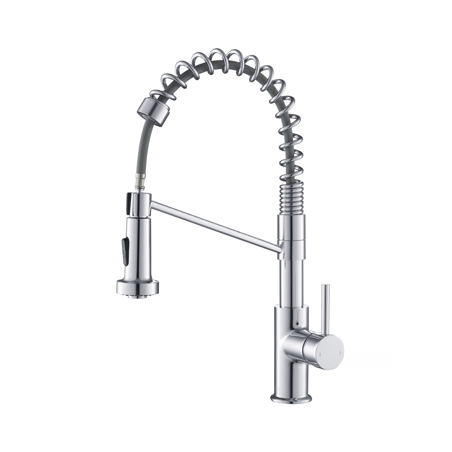 Kibi Lodi Single Handle High Arc Pull Down Kitchen Faucet In Chrome Fi ...