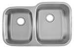 Lancer Dual Bowl Reverse 40/60 32" Stainless Steel Kirchen Sink by Che ...