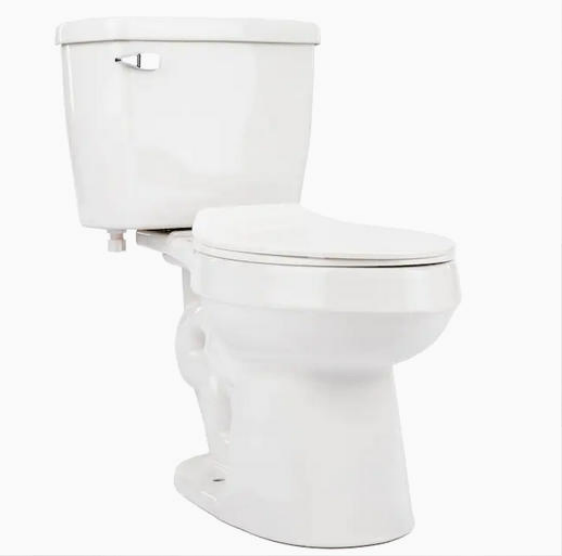 MONOPY White 2-piece with Standard 12-in Rough-in Elongated Toilet ...