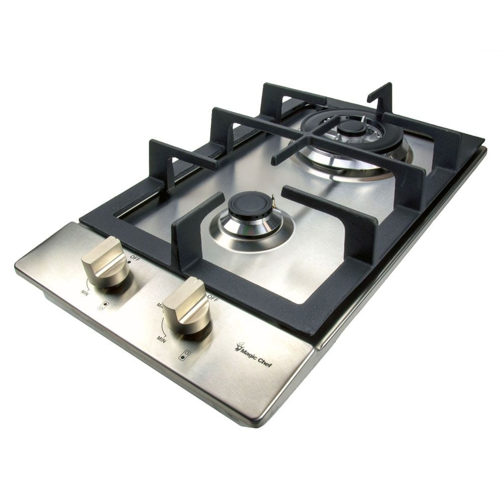 Magic Chef 12" Stainless Steel Bulit-In 2-Burner Gas Cooktop – Kitchen ...