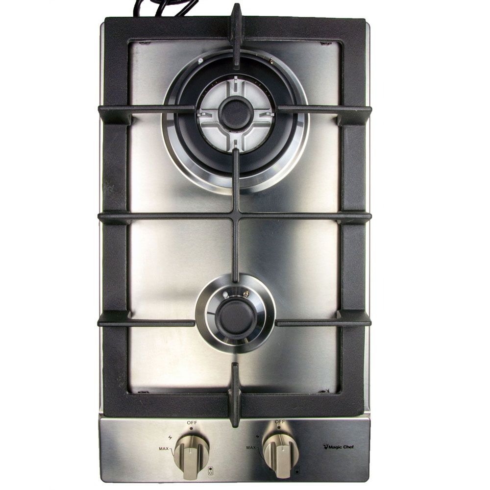 Magic Chef 12" Stainless Steel Bulit-In 2-Burner Gas Cooktop – Kitchen ...
