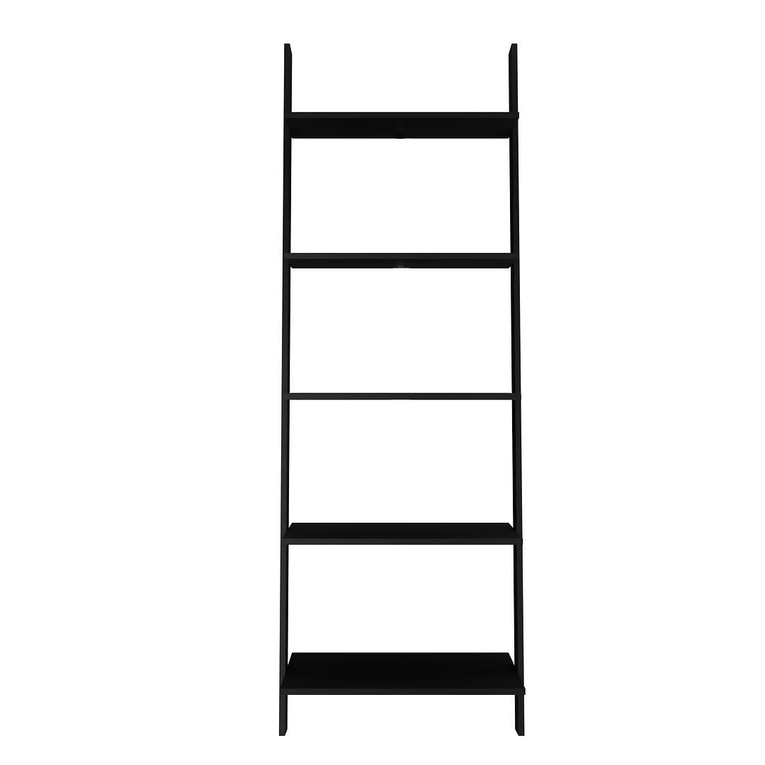 Manhattan Comfort Cooper 5-Shelf Floating Ladder Bookcase Cabinet In B ...