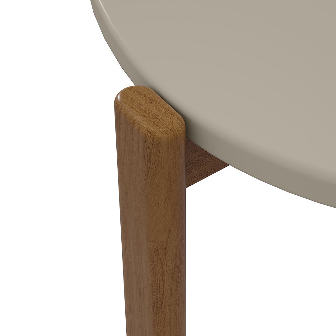 Manhattan Comfort Gales 32" Gloss Greige Coffee Table With Solid Woode ...