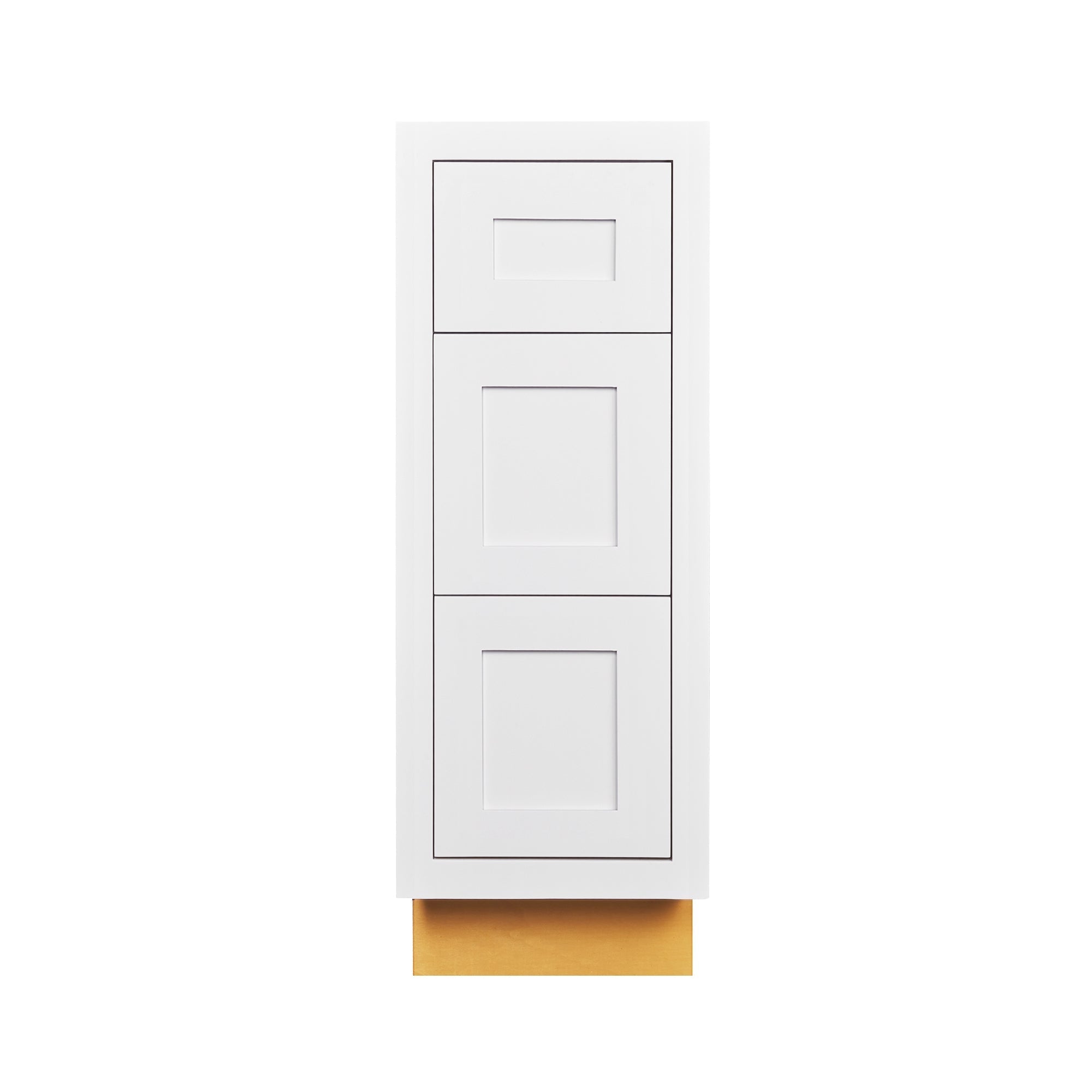 Maplevilles Cabinetry 12" Snow White Inset Modern Shaker Style RTA Bir ...