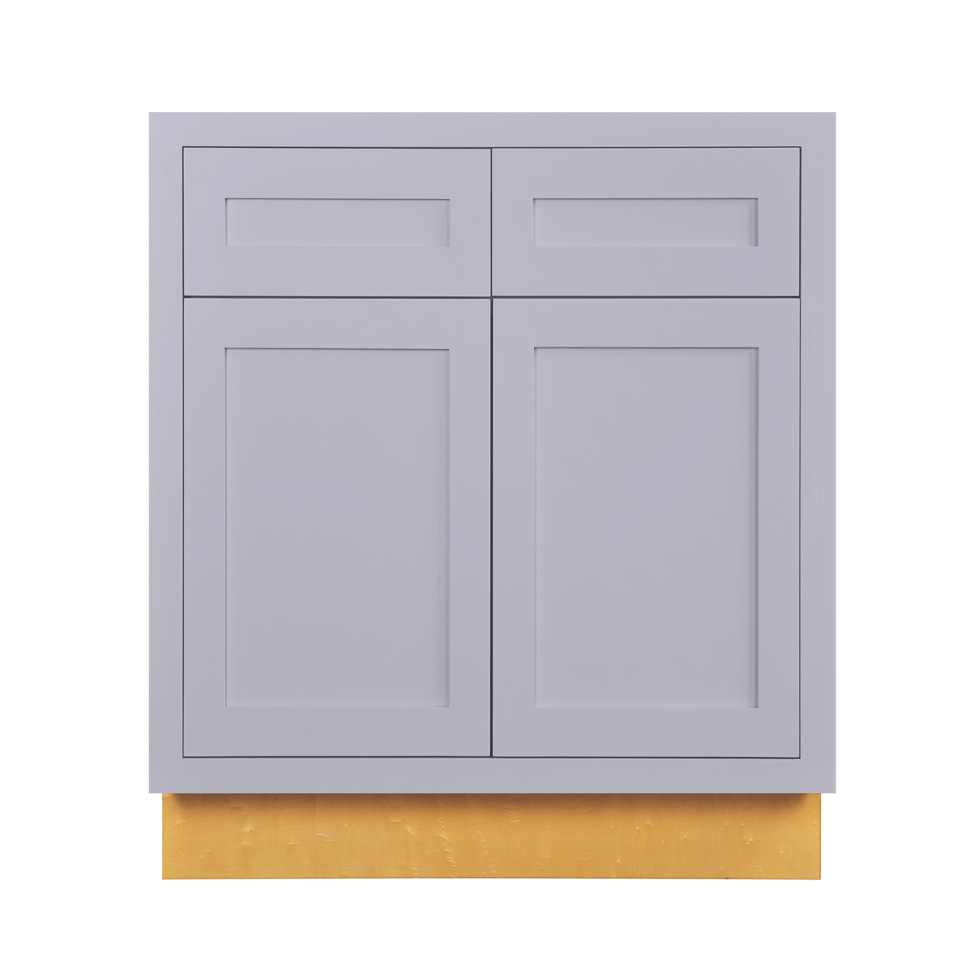 Maplevilles Cabinetry 30" Light Gray Inset Modern Shaker Style RTA Bir ...