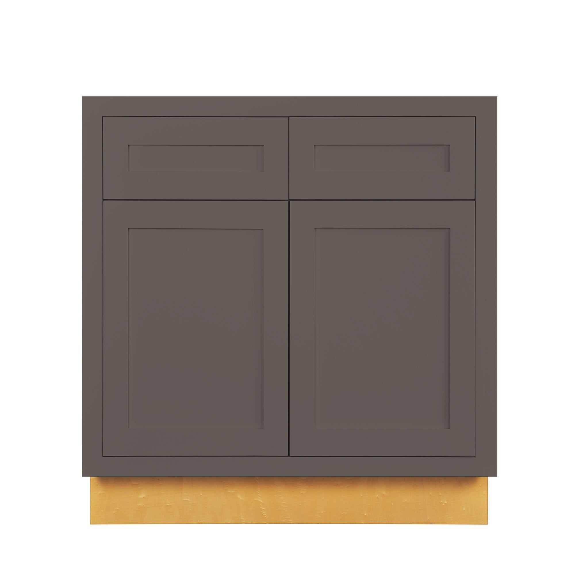 Maplevilles Cabinetry 33" Dark Gray Inset Modern Shaker Style RTA Birc ...