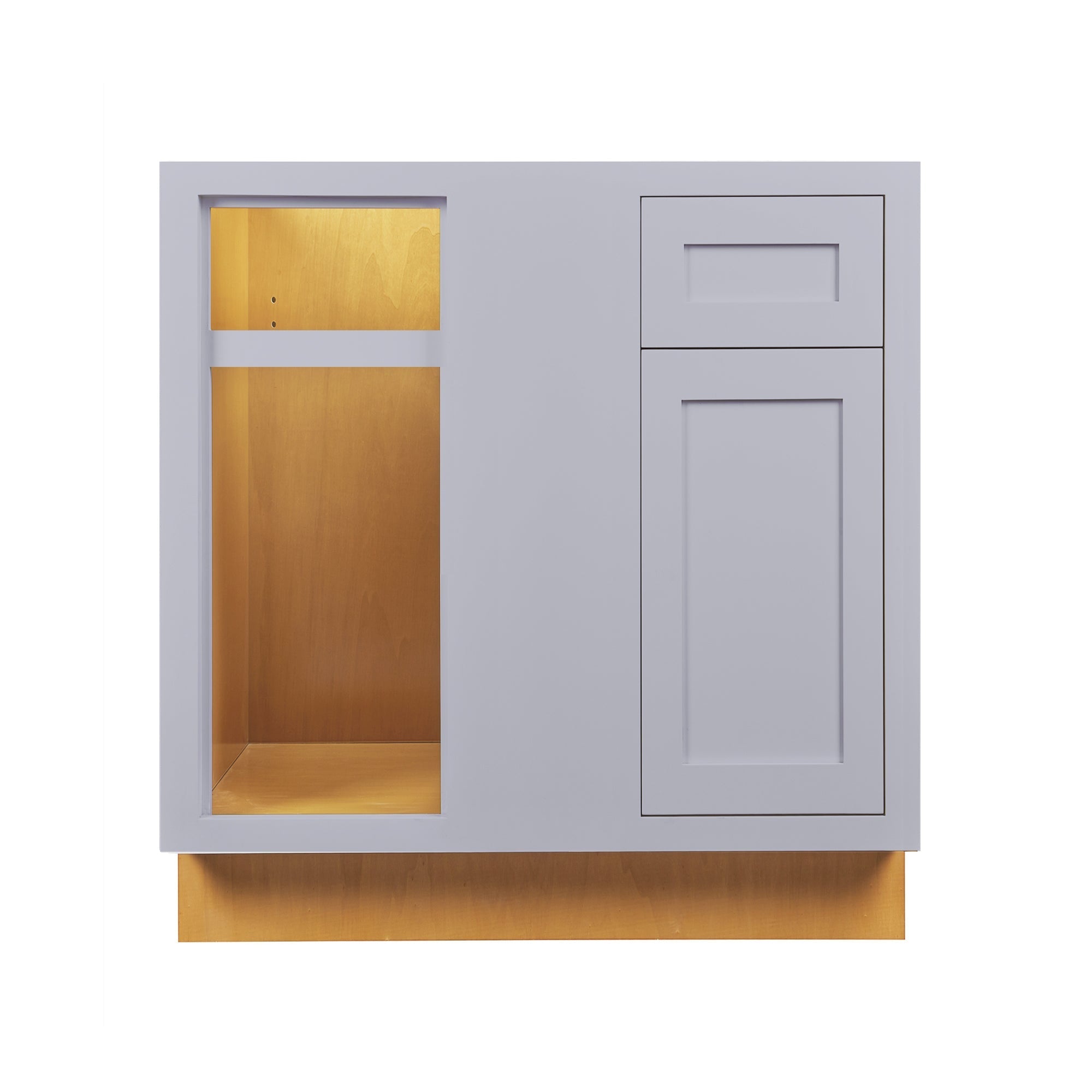 Maplevilles Cabinetry 36" Light Gray Inset Modern Shaker Style RTA Bir ...