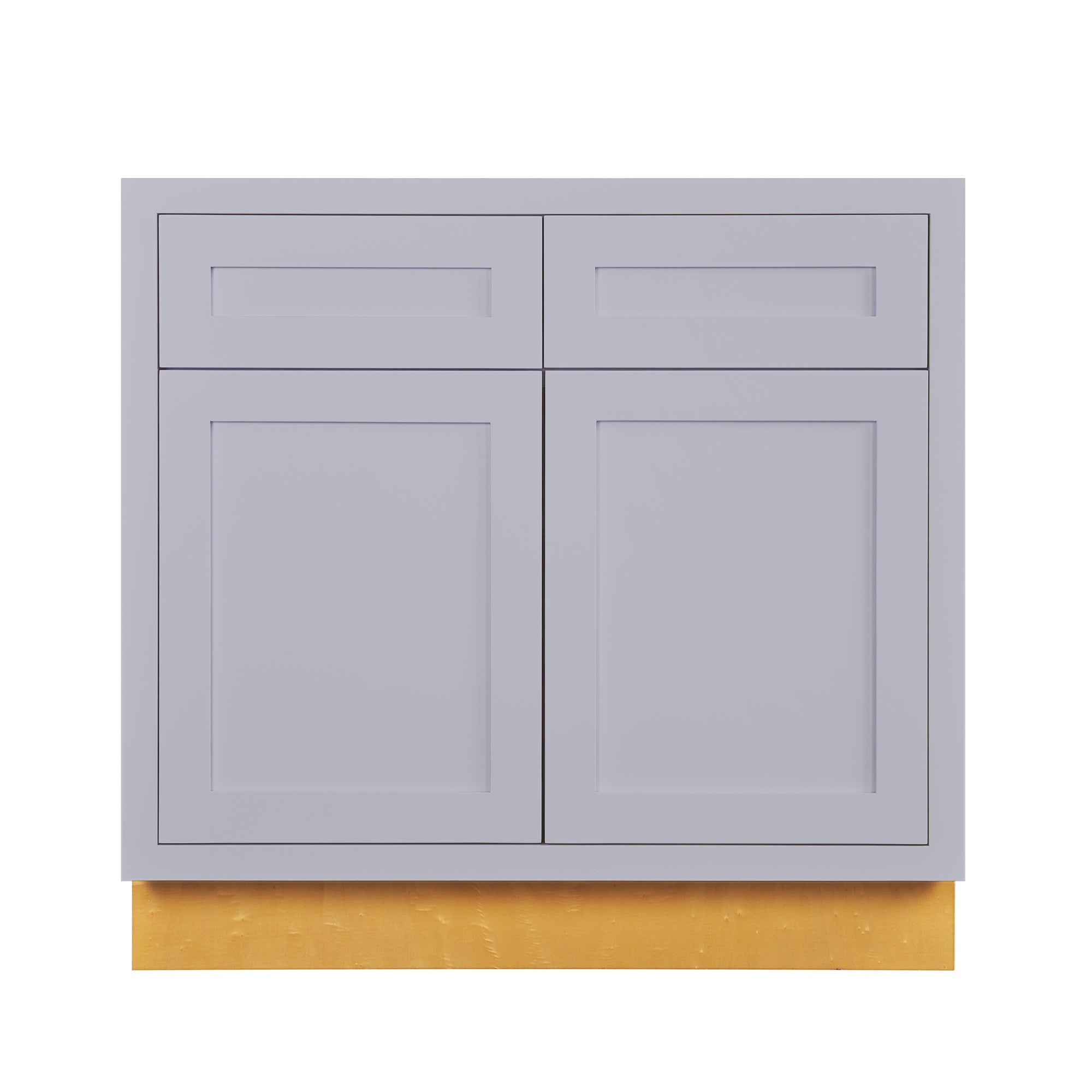 Maplevilles Cabinetry 36" Light Gray Inset Modern Shaker Style RTA Bir ...