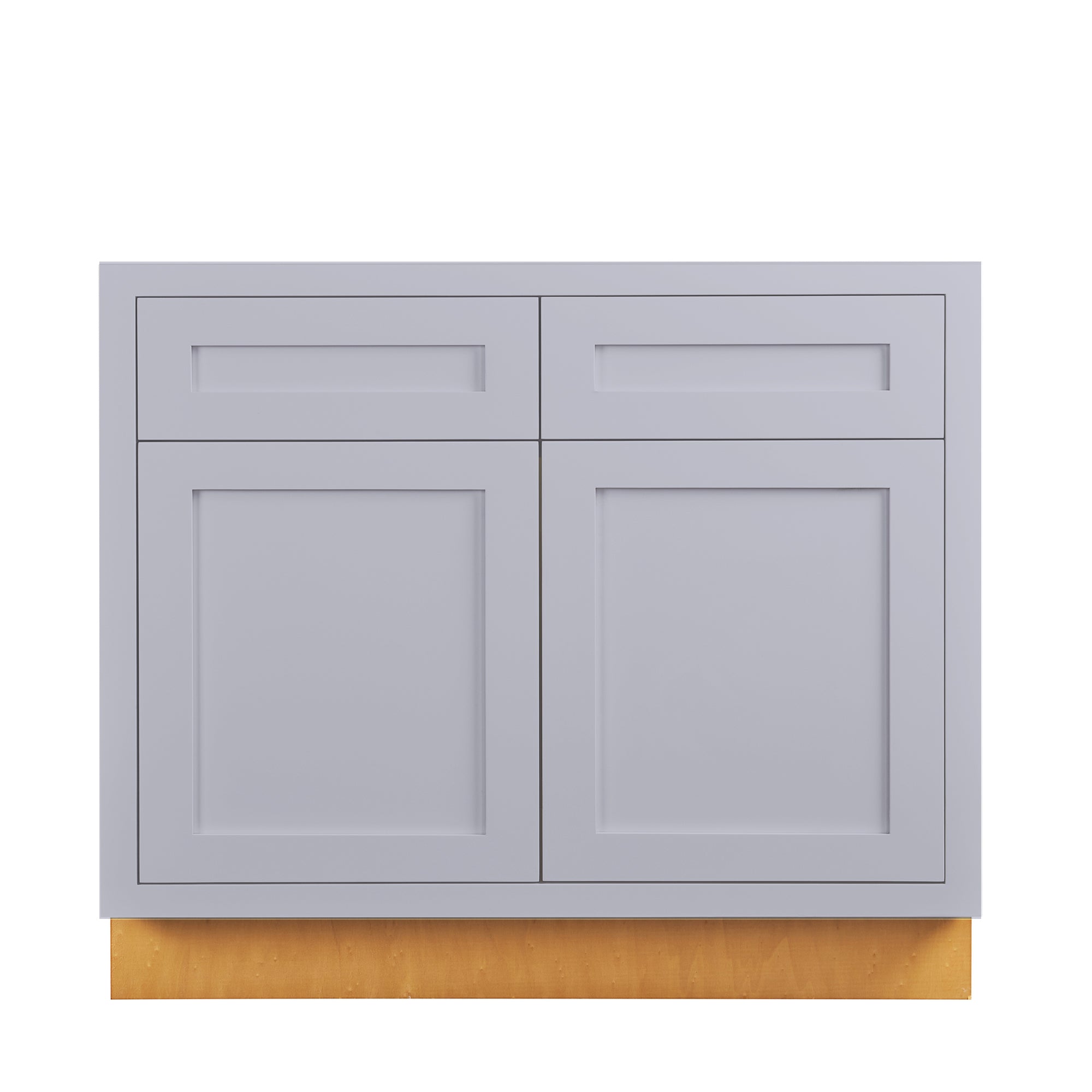 Maplevilles Cabinetry 36" Light Gray Inset Modern Shaker Style RTA Bir ...