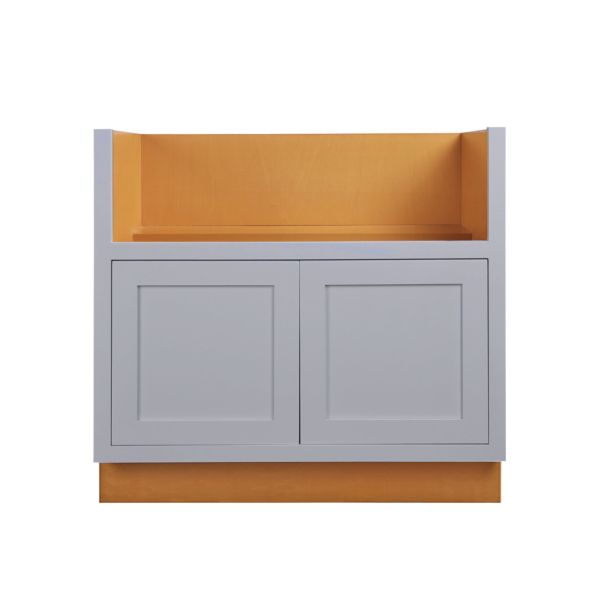 Maplevilles Cabinetry 36" Light Gray Inset Modern Shaker Style RTA Bir ...