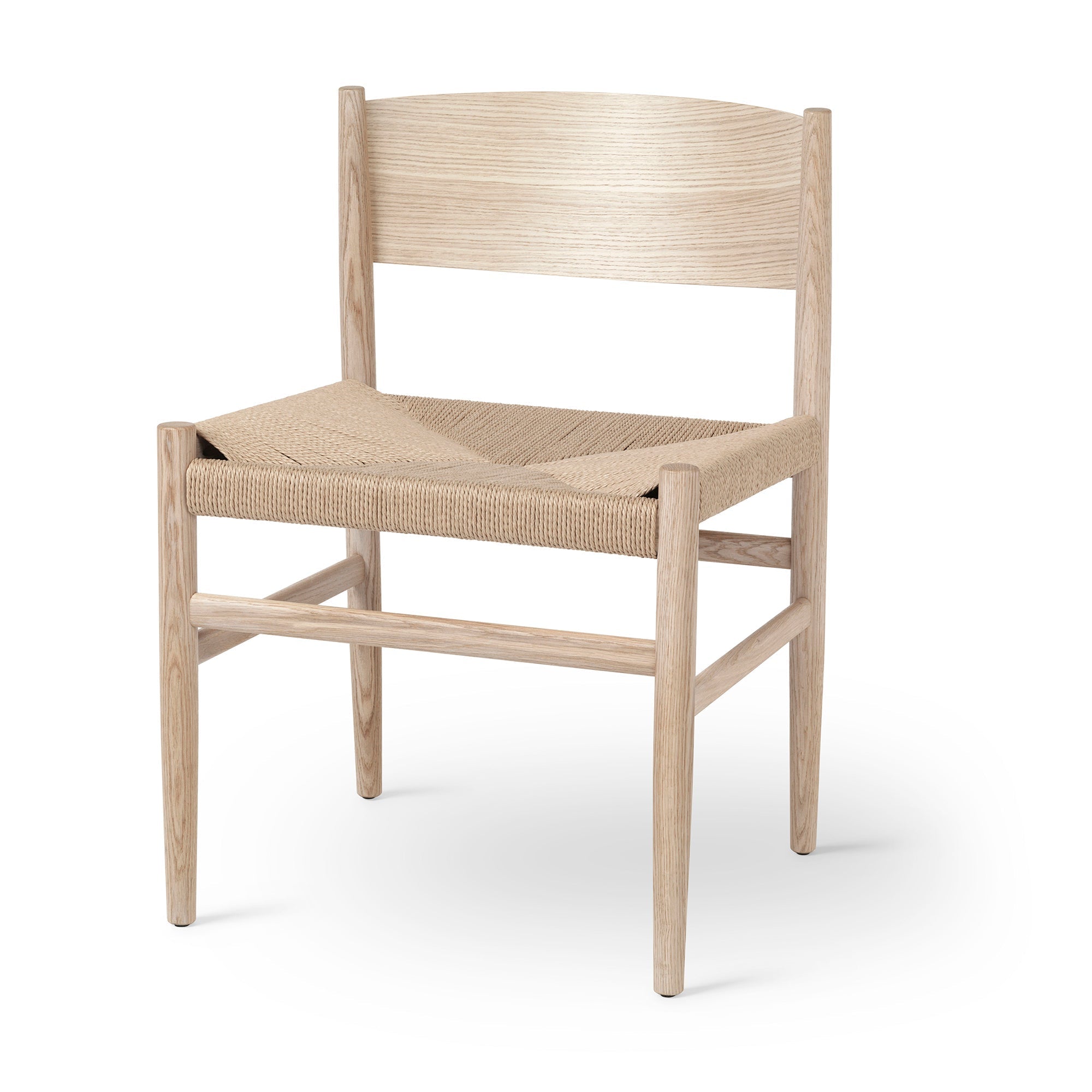 Mater Nestor Sidechair in Matt Lacquered FSC Certified Oak With Natura ...