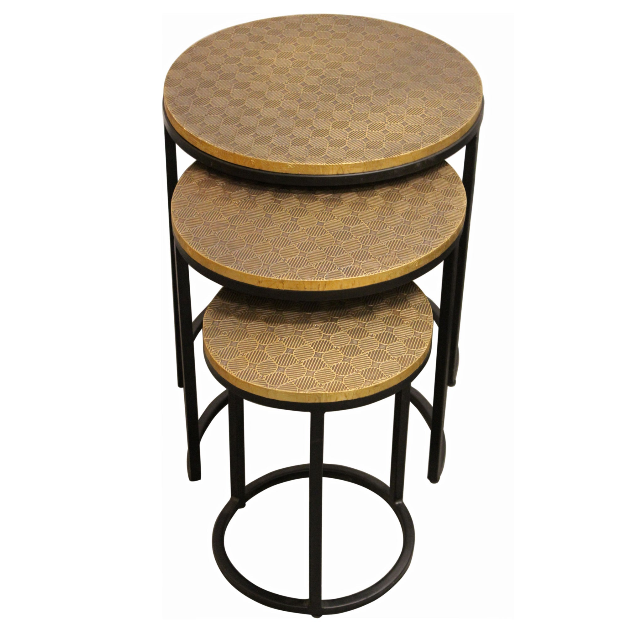 Meva Jolt 18" Brass Nesting Table – Kitchen Oasis